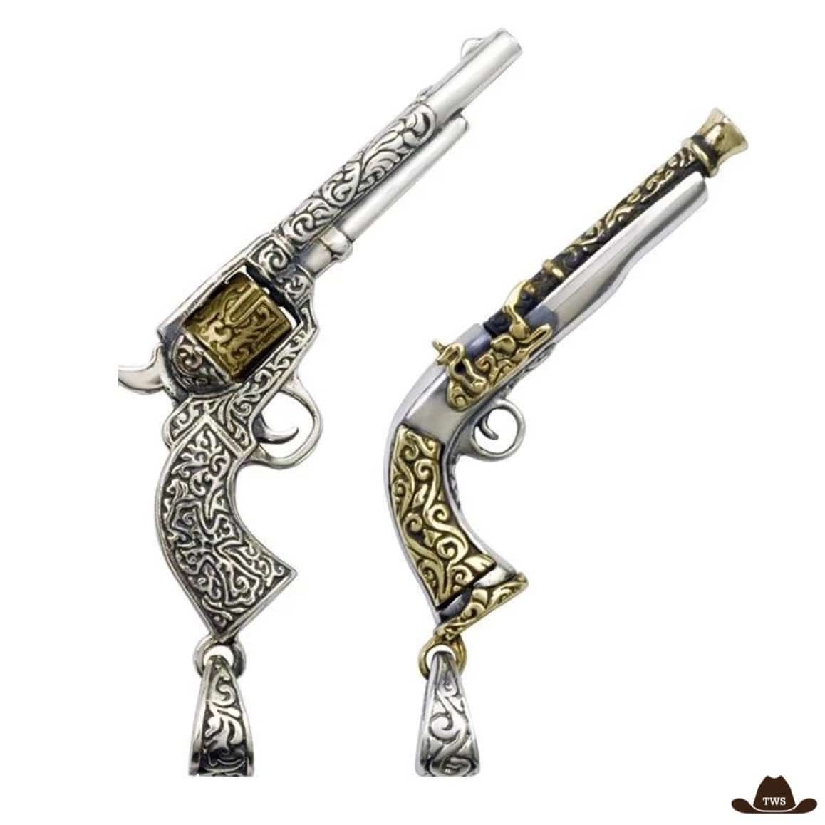 Collier Revolver (Argent) | The Western Shop